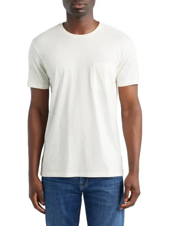 Rag & Bone Classic Fit Garment Dye Pocket T-shirt - Chalk