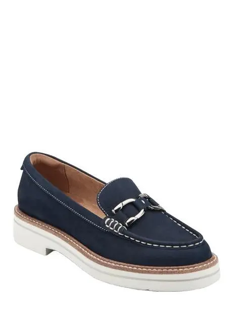 Easy Spirit Leather Loafer - Dark Blue