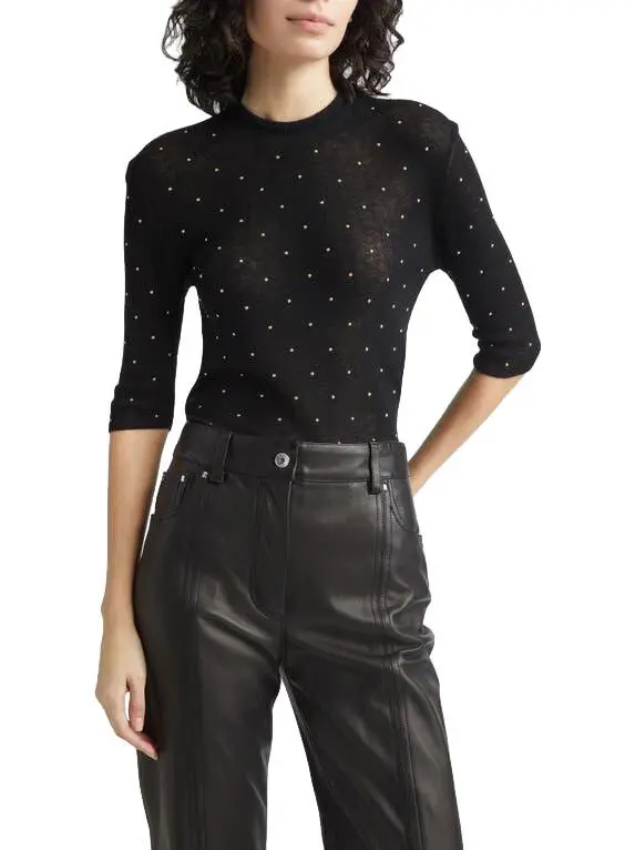 Rabanne Studded Wool Sweater - Black
