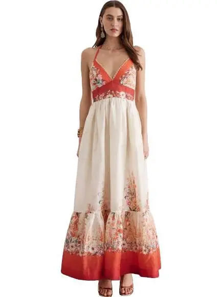 AQUA BLU AUSTRALIA Claudia Maxi Dress - Bouquet