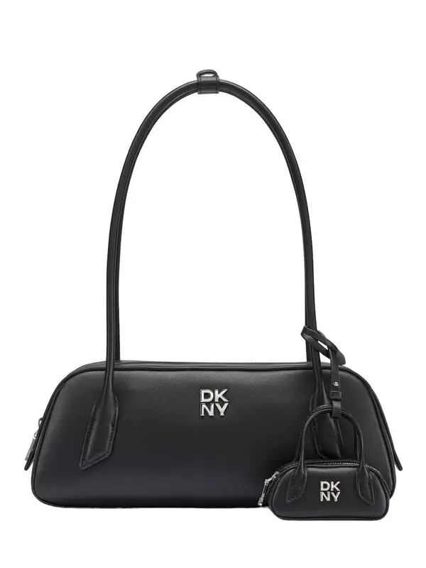 Dkny East-west Shoulder Bag - Black/silver