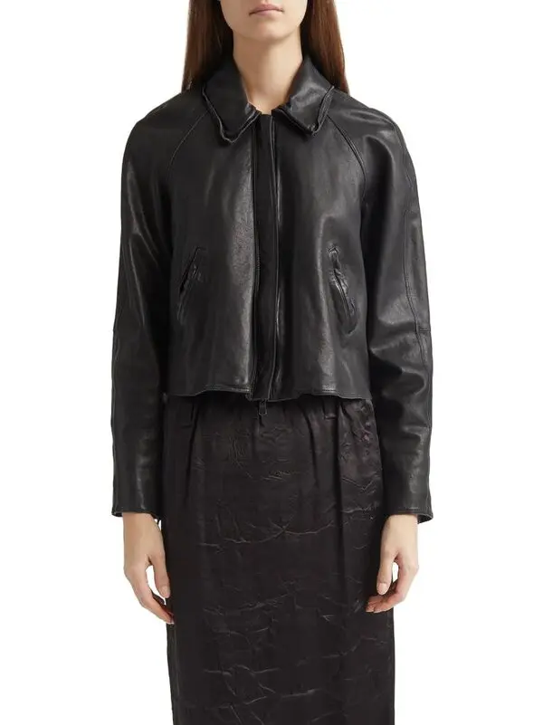NACKIYE Pixie Lambskin Leather Jacket - Noir