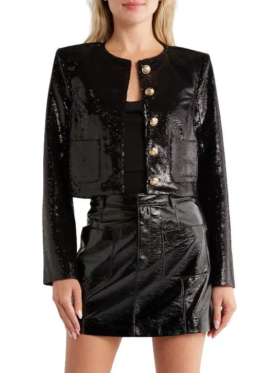 Cinq À Sept Sequin Randi Jacket - Black
