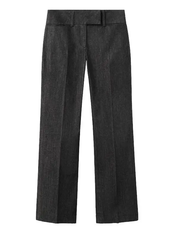 Mango June Stretch Denim Pants - Black