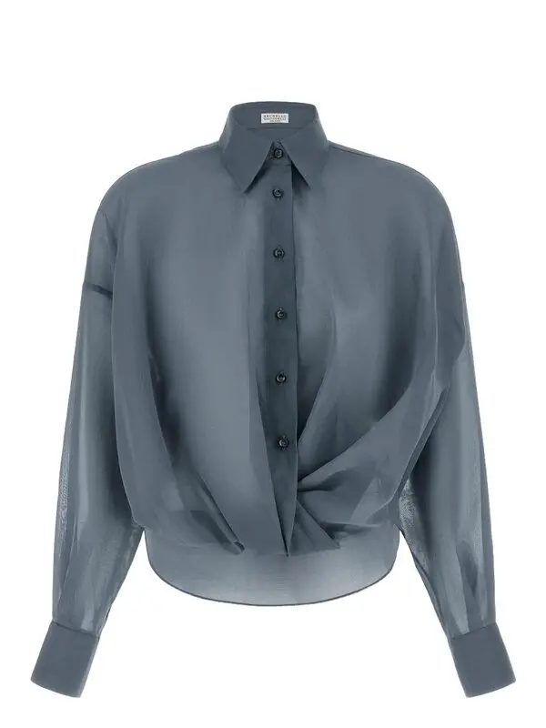 Brunello Cucinelli Cotton Shirt - Blue