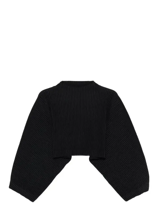 Issey Miyake Pleated Top - Black