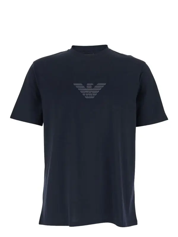 Emporio Armani Logo Cotton T-shirt - Blue