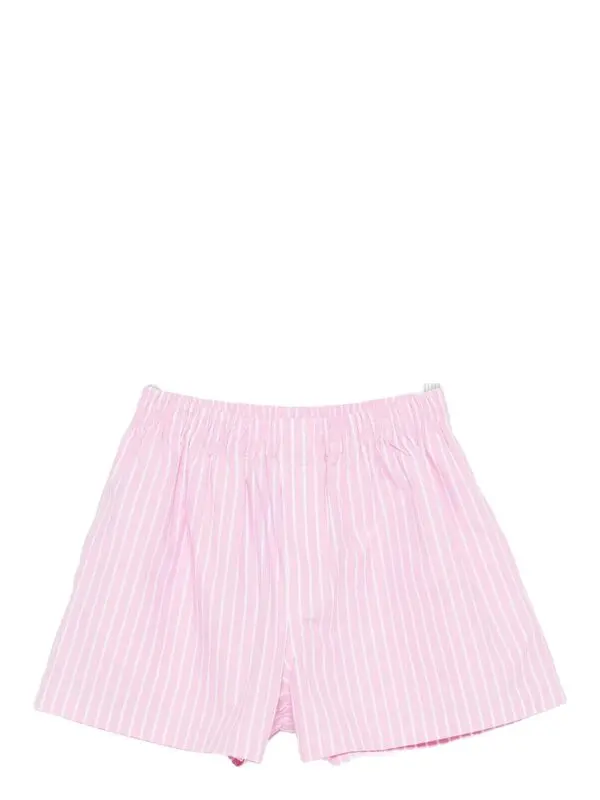 Balenciaga Striped Cotton Shorts - Pink