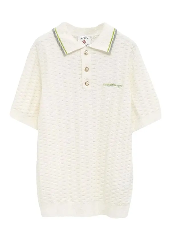 Casablanca Polo Boucle - White