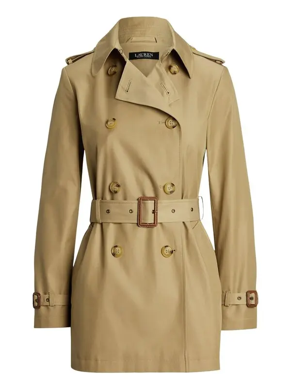 Ralph Lauren Trench Coat With Logo - Beige