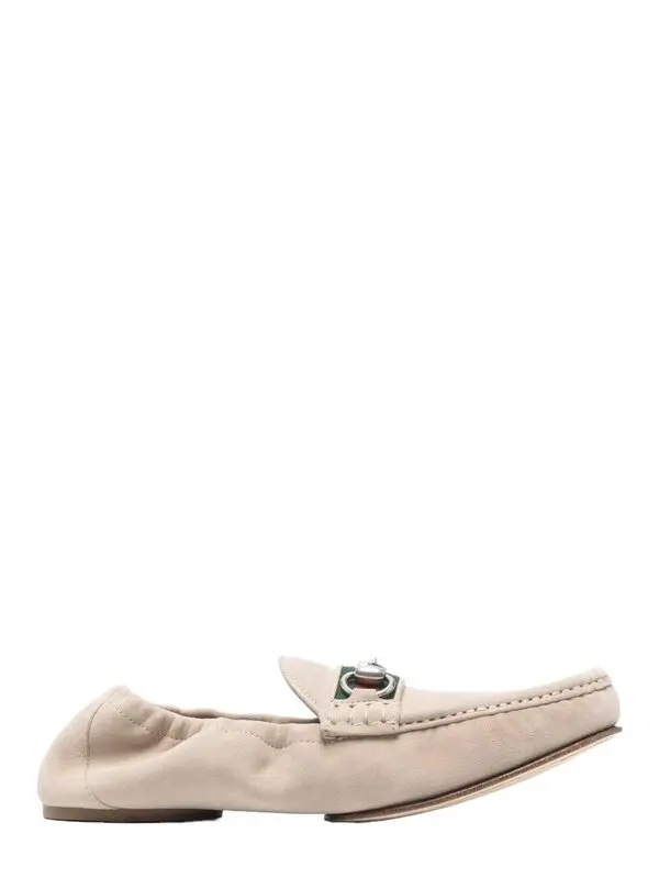 Gucci Horsebit 1953 Leather Loafers - Beige