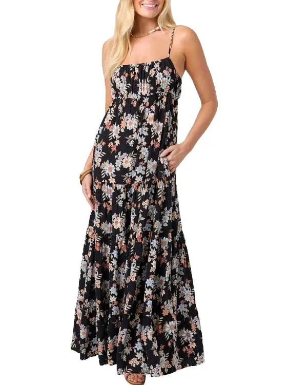 O'Neill Lillie Floral Maxi Dress - Black