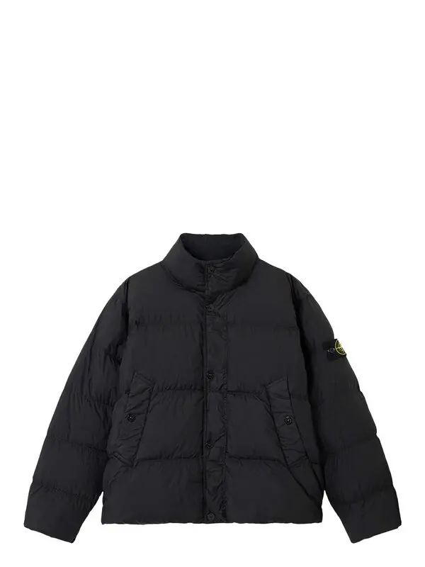 Stone Island Crinkle Reps Ny Down Jacket - Black