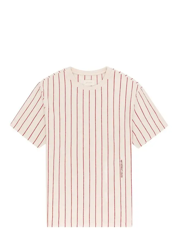 Aimé Leon Dore Pinstripe Tee - Cream