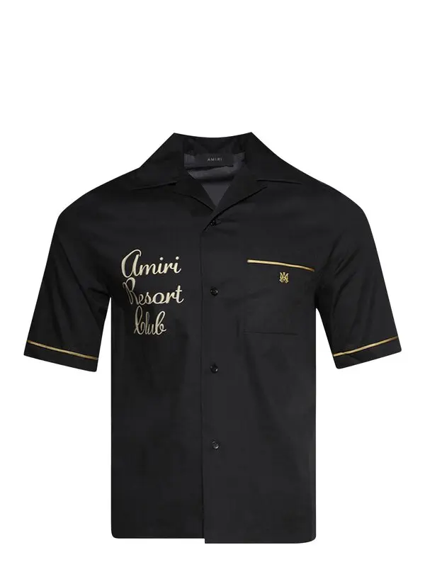 Amiri Resort Club Embroidered Shirt - Black