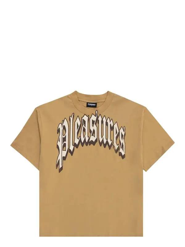PLEASURES Twitch Heavyweight T-shirt - Tan