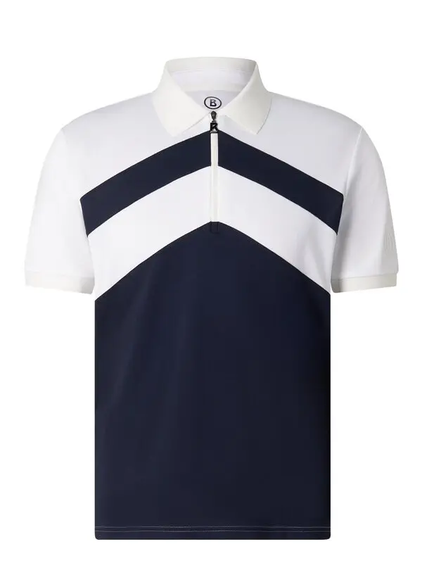 Bogner Cuno Functional Short-sleeved Top - Navy Blue/white