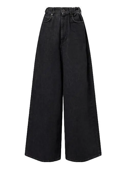 Max Mara Vortice Wide-leg Denim Trousers - Black Medium Used