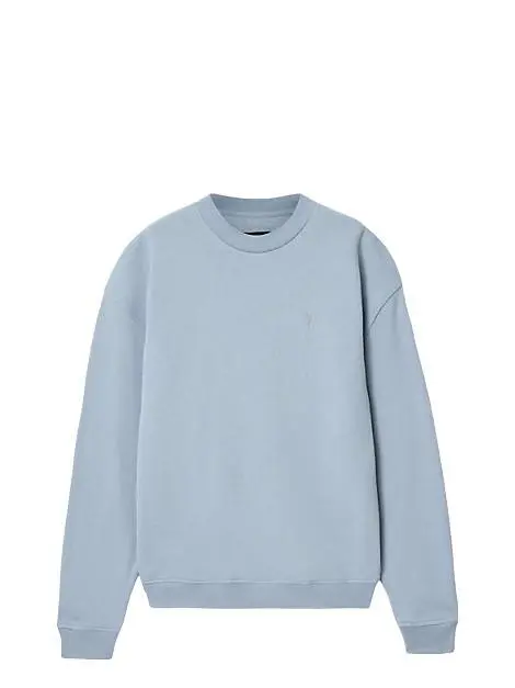 ALLSAINTS Asher Logo-embroidered Cotton Sweatshirt - Maya Blue