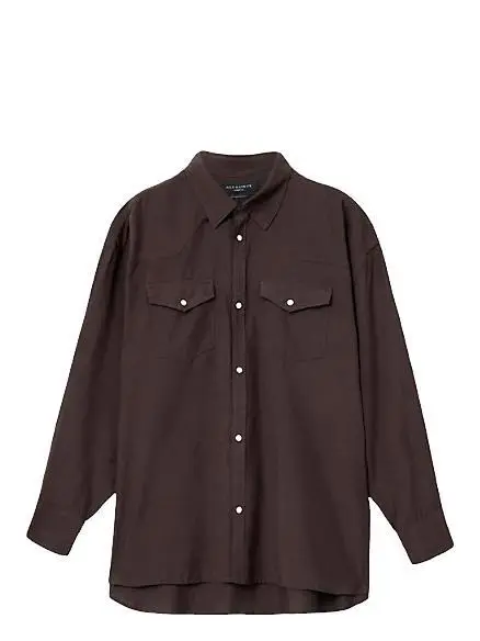 ALLSAINTS Pickett Relaxed-fit Woven Shirt - Brown