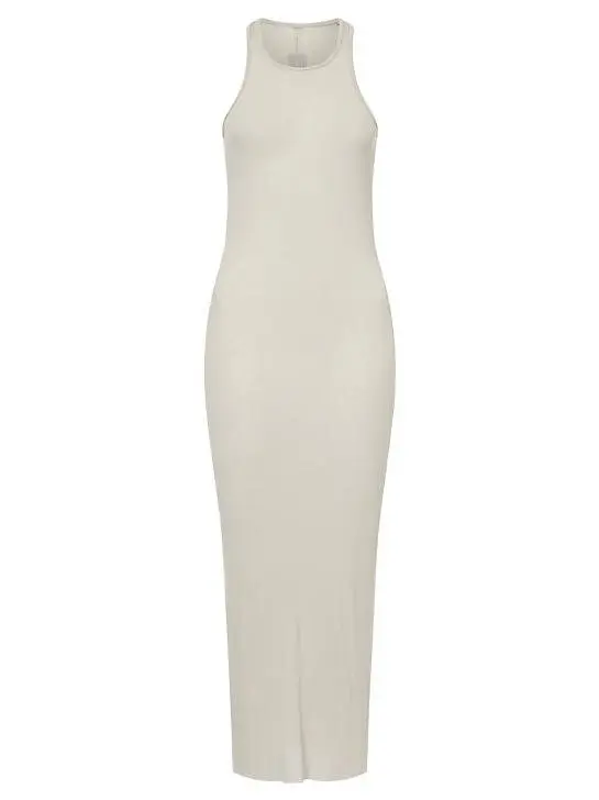 Rick Owens Stretch-rib Tank Maxi Dress - Pearl