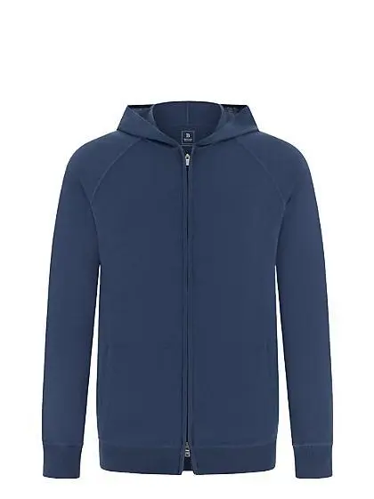 Boggi Milano Superfine Full-zip Wool Hoody - Air-blue