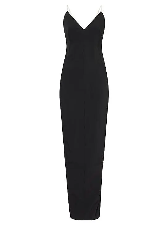 Rick Owens Maillot V-neck Woven Gown - Black