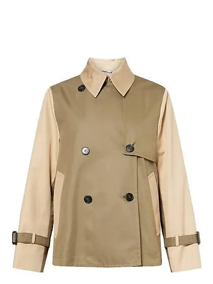 Max Mara Biglia Relaxed-fit Cotton-blend Trench Coat - Mud