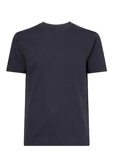 Emporio Armani Eagle-embossed Cotton T-shirt - Ub118 Eagle Jacquard