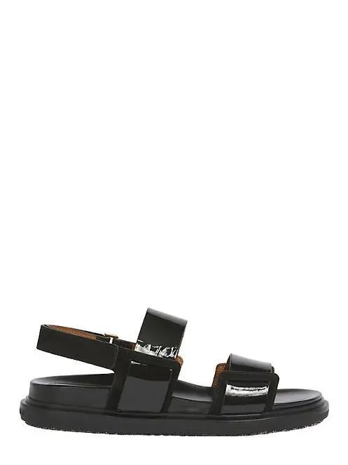 Marni Fussbett Double-strap Leather Sandals - 00n99