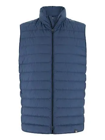 Boggi Milano Gilet In Recycled Fabric With Goose Down - Air-blue