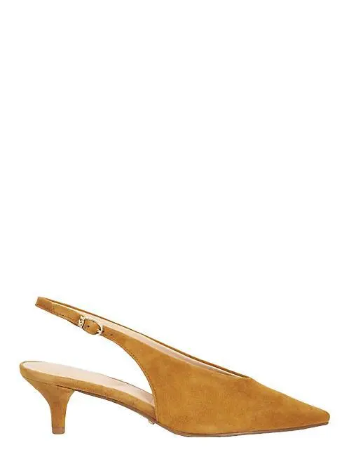 DUNE Credibility Slingback Suede Courts - Camel Suede