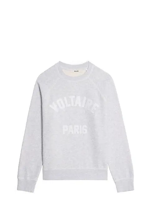 Zadig&Voltaire Branded-print Relaxed-fit Sweatshirt - Gris Chine