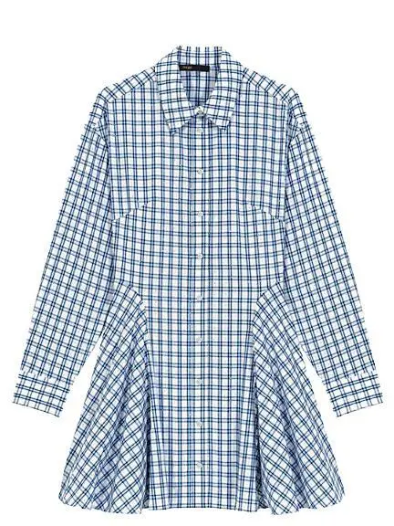 Maje Checked Rhinestone-embellished Mini Dress - Blue Check Print