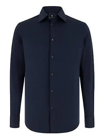 Boggi Milano Regular-fit Cotton And Silk-blend Polo Shirt - Navy Blue