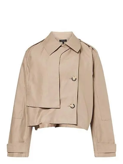 Rag & Bone Cropped Cotton Trench Coat - Khaki