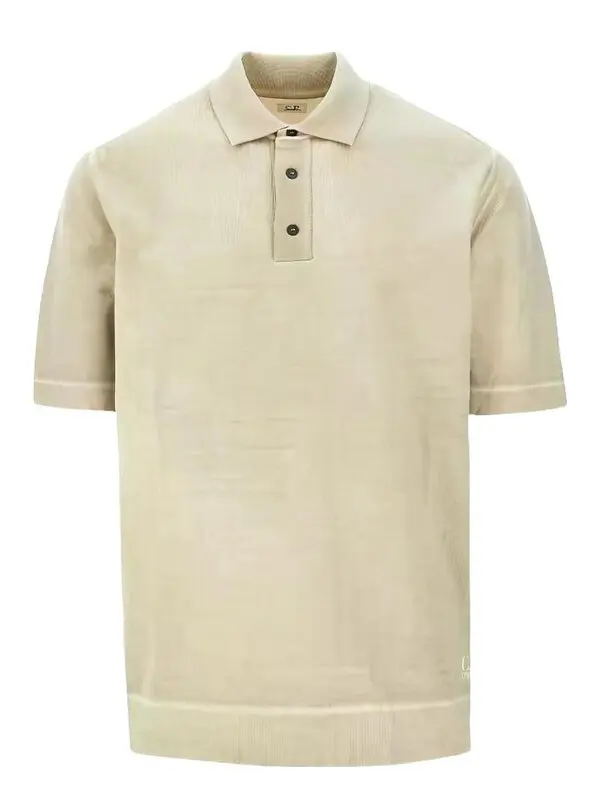 C.P. COMPANY Buttoned Polo Shirt - Neutrals
