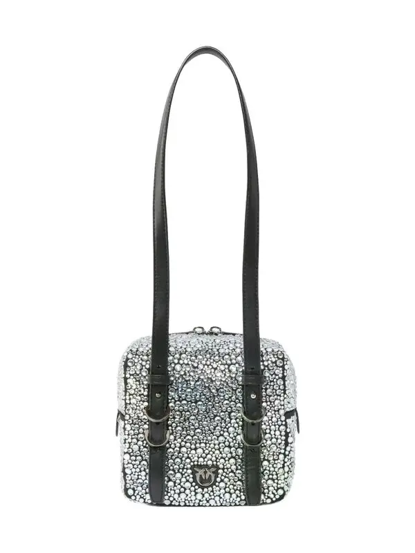 Pinko Rhinestone-embellished Shoulder Bag - Black