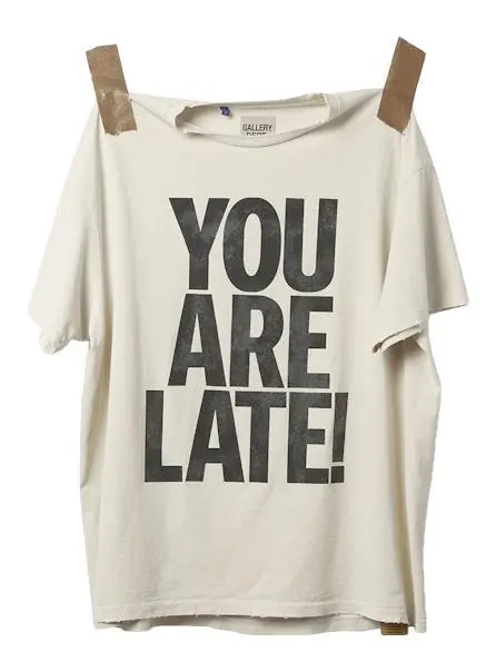 GALLERY DEPT. You Are Late Tee Shirt - Archival White