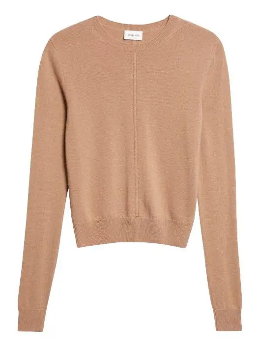 Saint Laurent Cashmere Crewneck Sweater - Camel