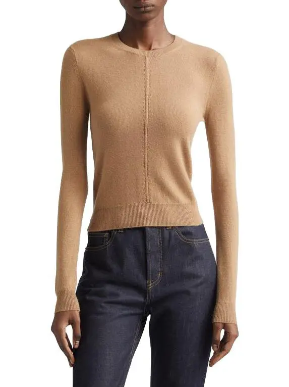 Saint Laurent Cashmere Crewneck Sweater - Camel