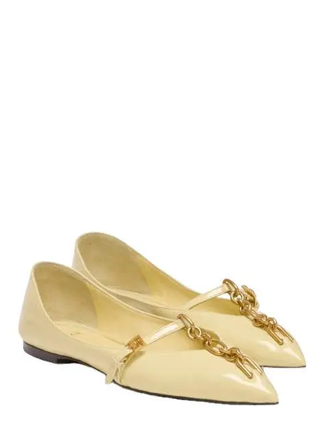 Balmain Sync Ballet Flats - Yellow