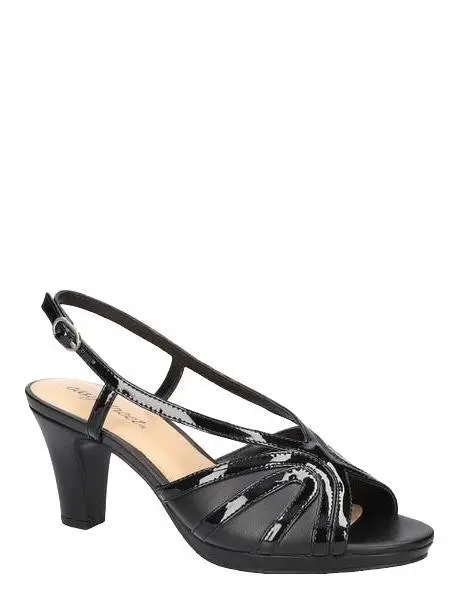 EASY WORKS BY EASY STREET Starlight Slingback Sandal - Black Patent