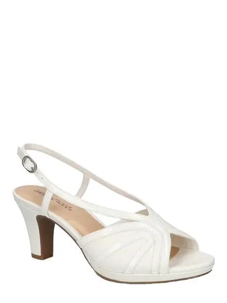 EASY WORKS BY EASY STREET Starlight Slingback Sandal - White Patent