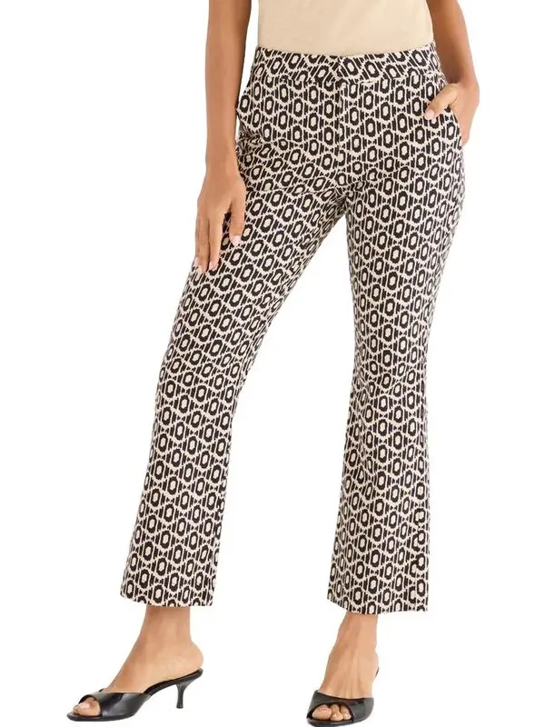 NIC+ZOE Printed Ankle Pants - Black Multi