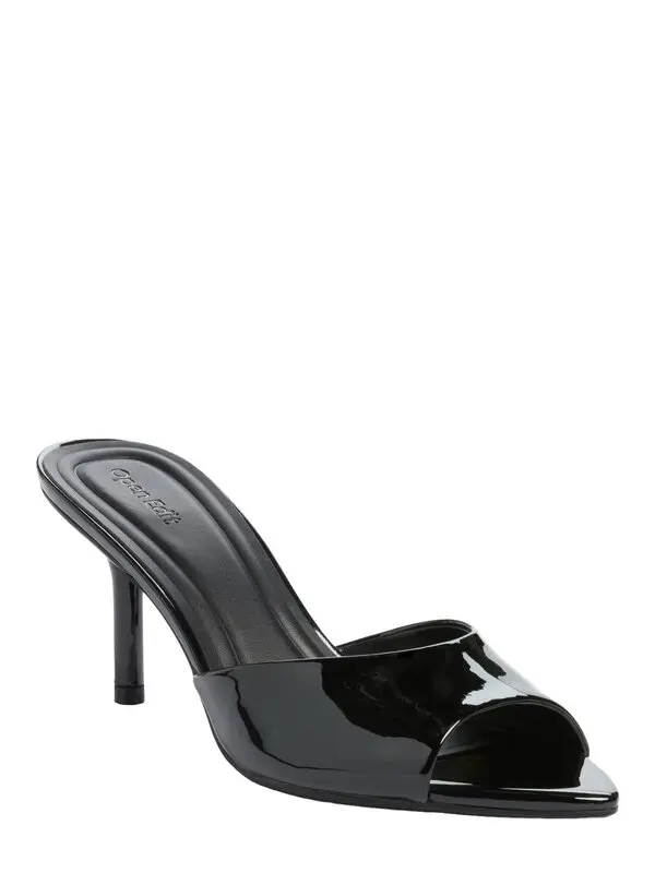 OPEN EDIT Micah Heeled Sandal - Black Patent