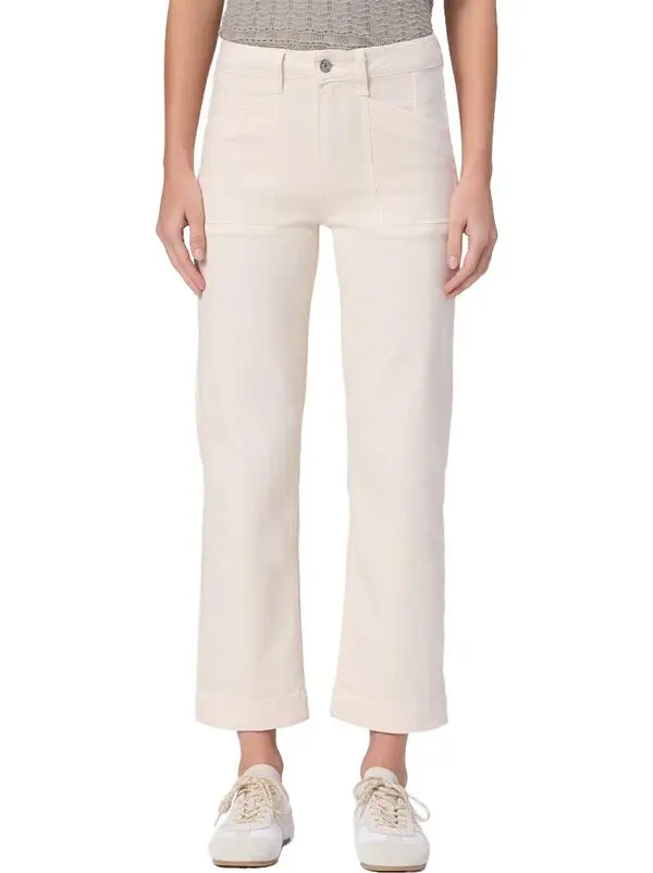 Paige Quincy Ankle Straight Leg Jeans - Quartz Sand
