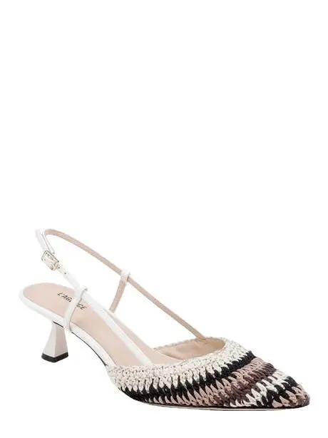 L'Agence Nantes Slingback Pumps - Ecru