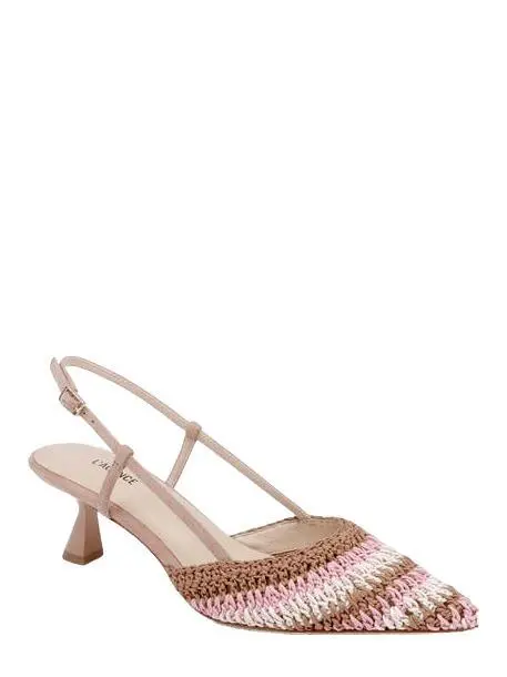 L'Agence Nantes Slingback Pumps - Pink Multi