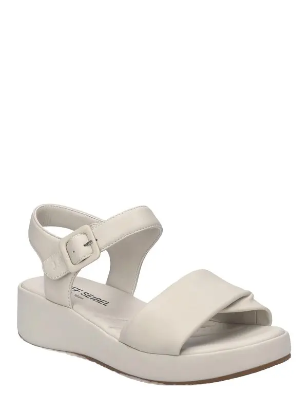 Josef Seibel Ankle Strap Platform Wedge Sandals - Biscuit